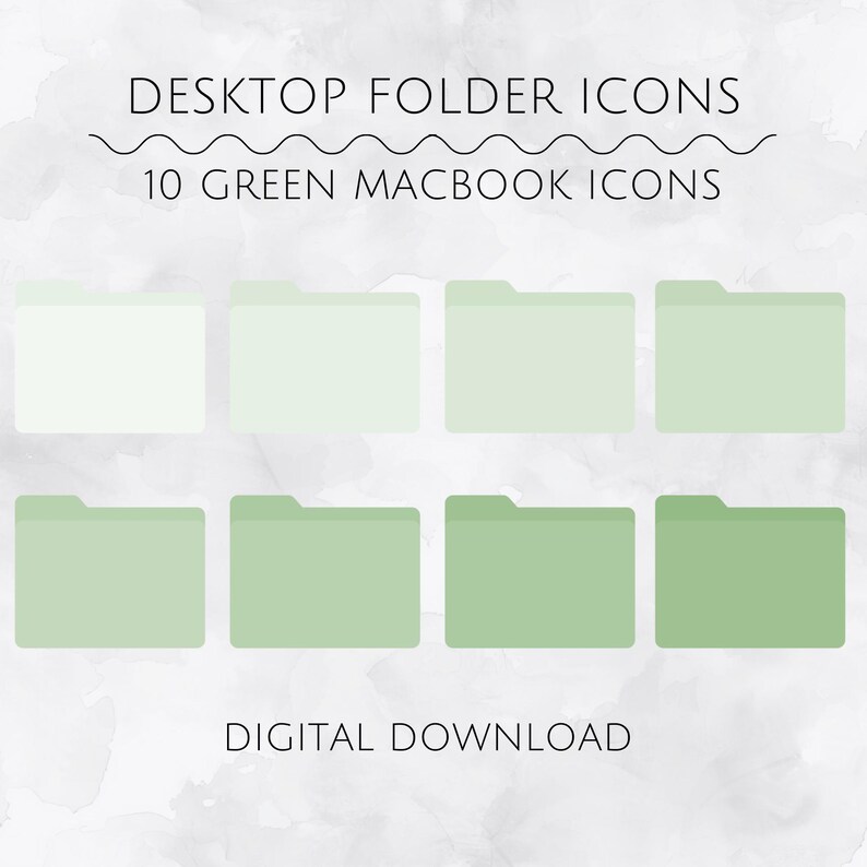 Sage Green MacBook Folder Icon Pack | Earthy Desktop Folder Icons for ...