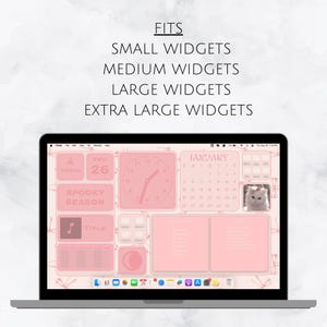 Editable Calendar Desktop Wallpaper Organizer Bundle | Aesthetic Pink ...