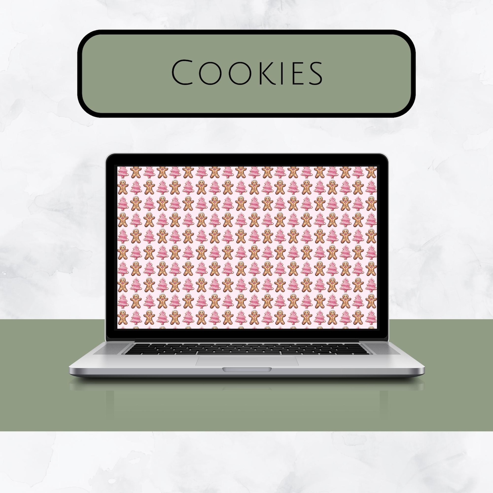 Coquette Christmas Desktop Wallpaper for MacBook | Aesthetic Coquette ...