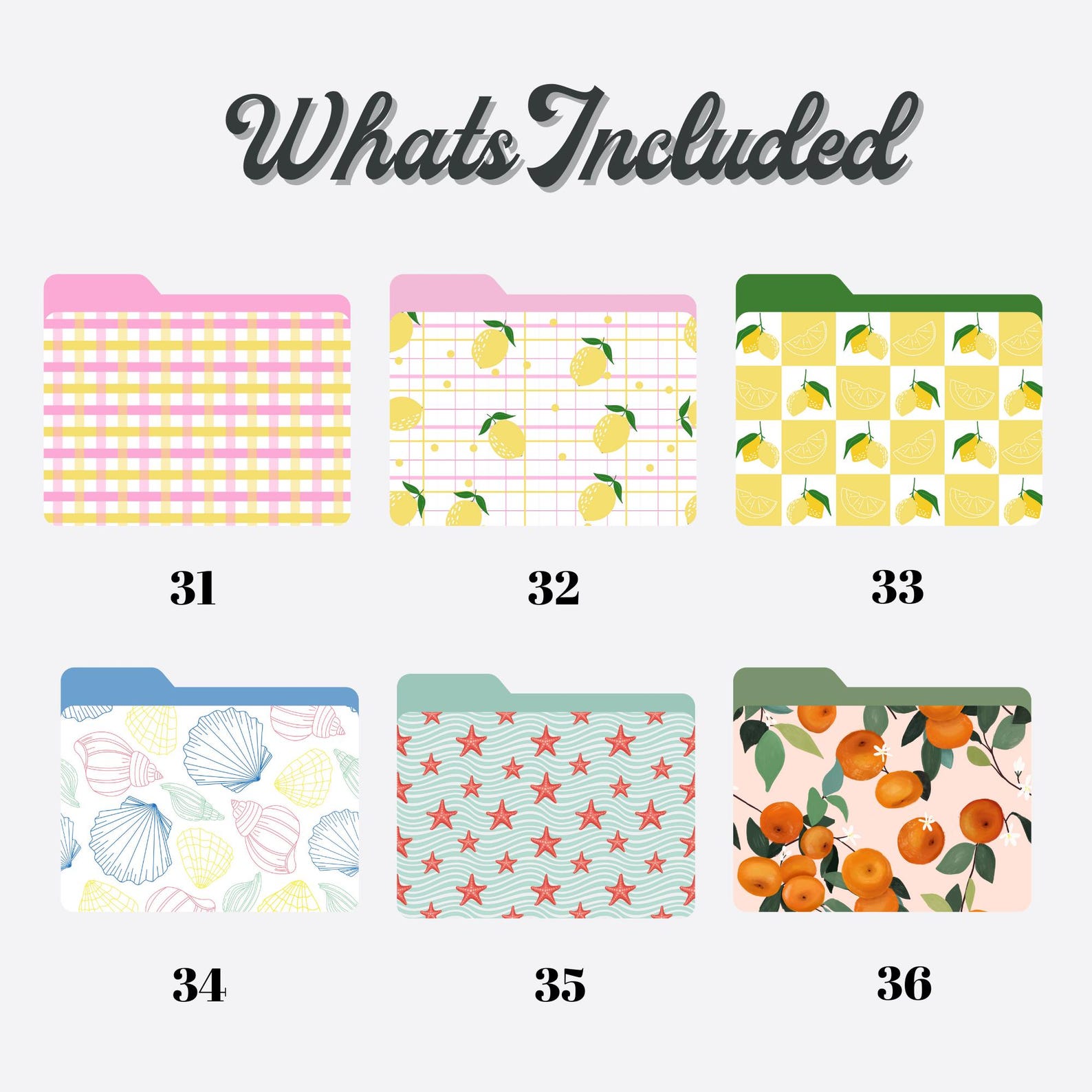 Summer Desktop Folder Icons for Mac | Floral MacBook Folder Icon Set ...