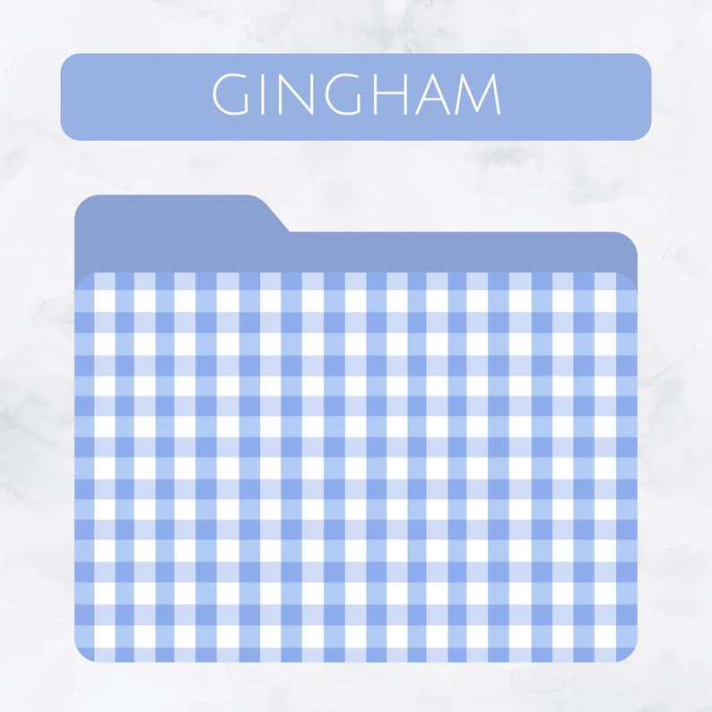 Spring Desktop Folder Icons for MacBook | Aesthetic Blue MacBook Folder ...