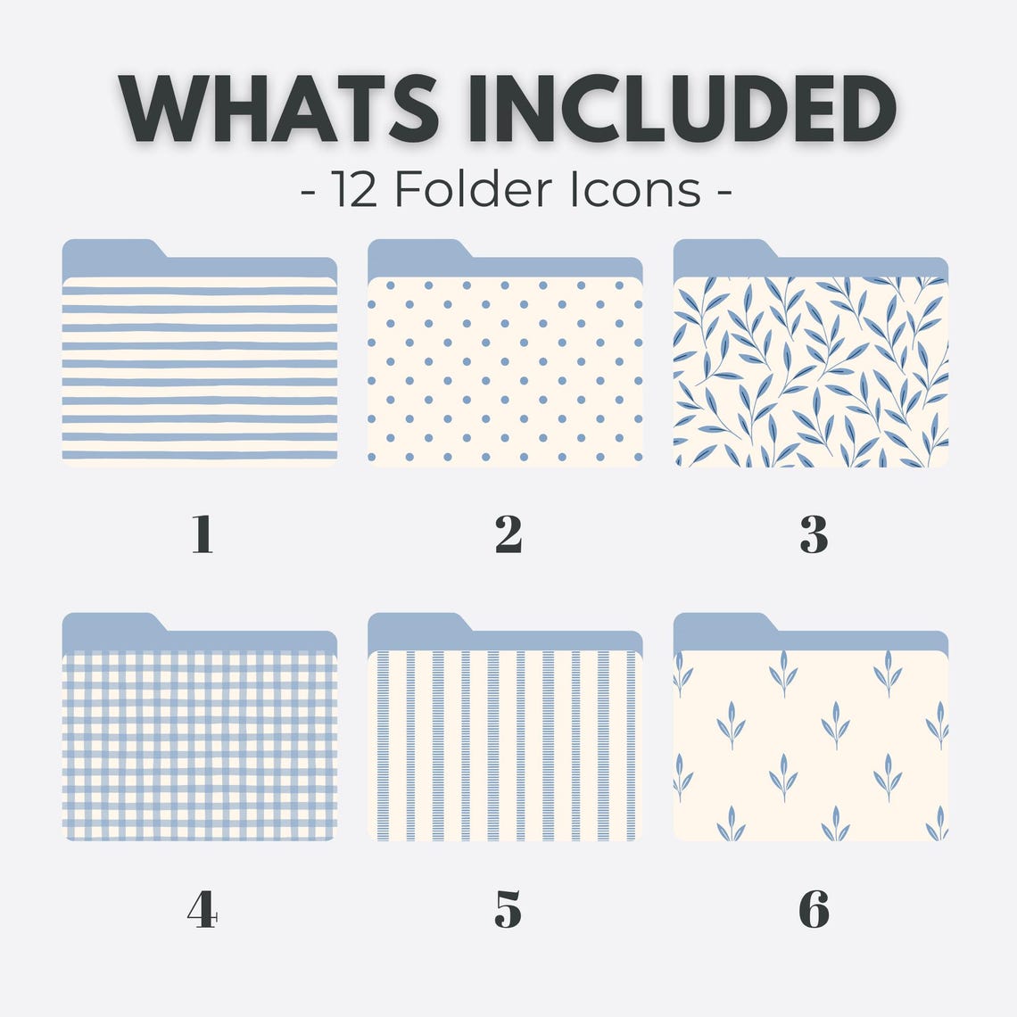 Light Blue Folder Icons for Mac | Blue Desktop Folder Set | Boho ...