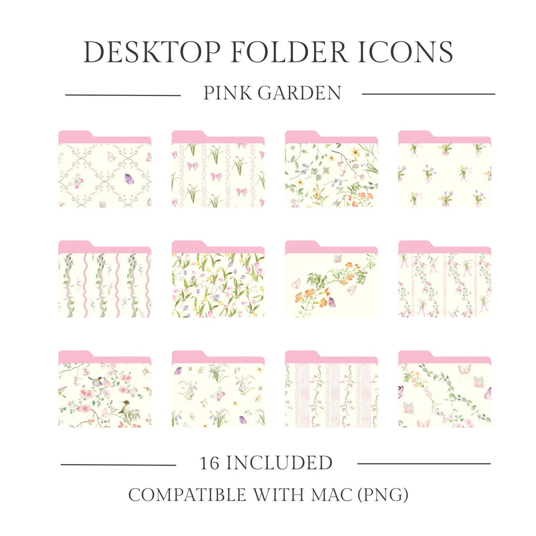 Light Pink Folder Icons for Mac | Baby Pink Desktop Folder Icons ...