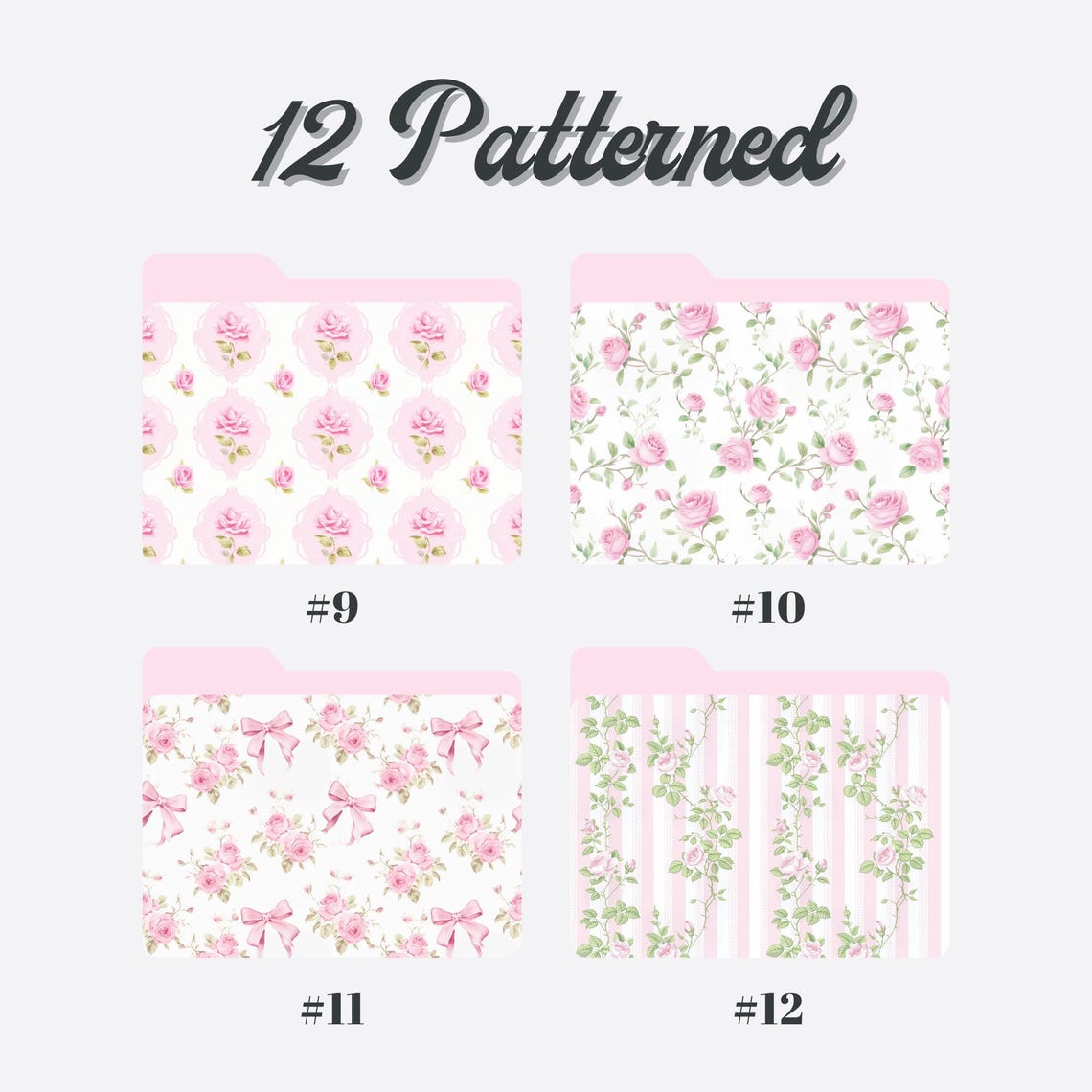 Light Pink Desktop Folder Icons for Mac | Pink MacBook Folder Icon Set ...