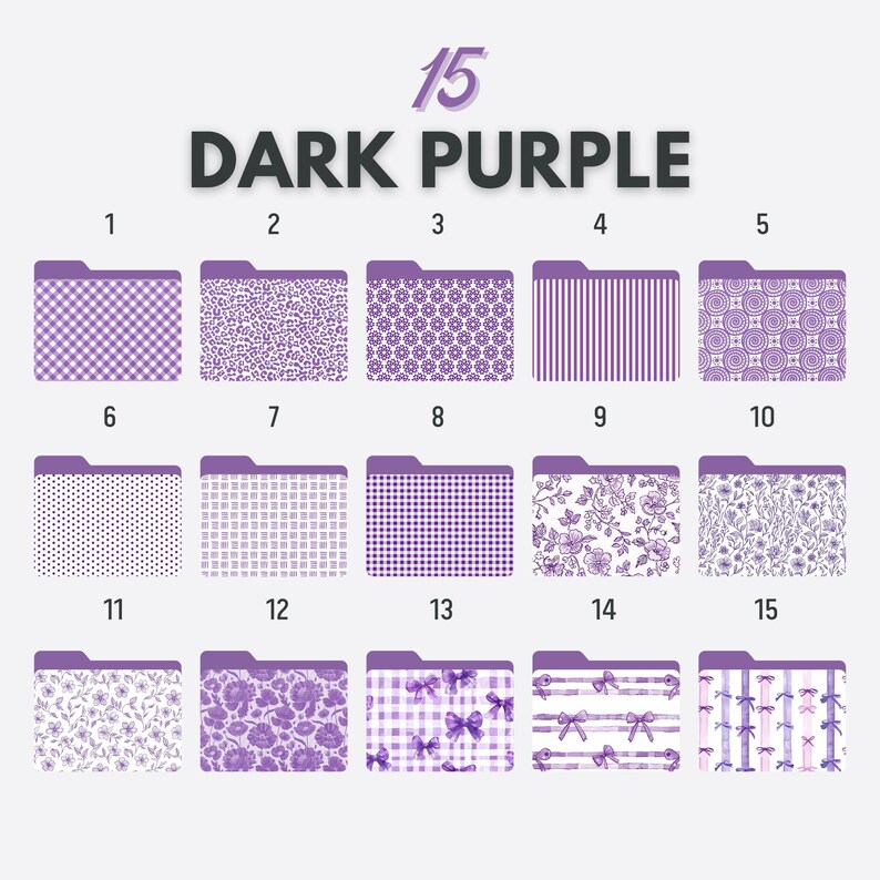 Purple Desktop Folder Icons for MacBook | Aesthetic Purple MacBook ...