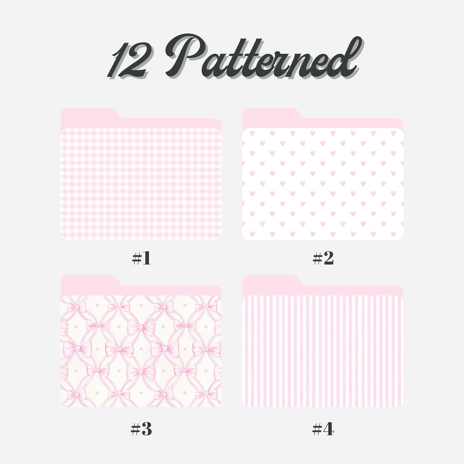 Light Pink Desktop Folder Icons for Mac | Pink MacBook Folder Icon Set ...