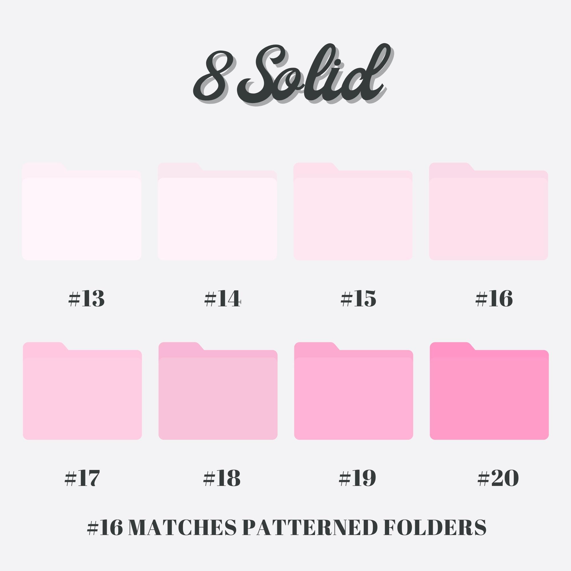 Light Pink Desktop Folder Icons for Mac | Pink MacBook Folder Icon Set ...