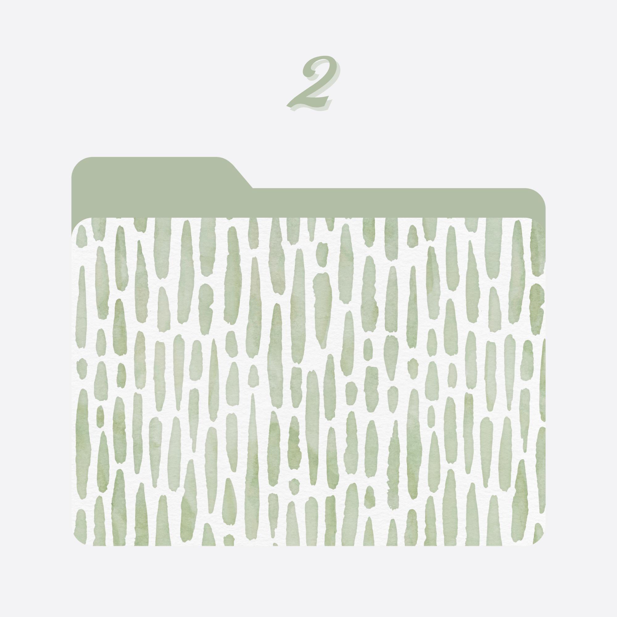 Sage Green Desktop Folder Icons for MacBook | Abstract Boho MacBook ...