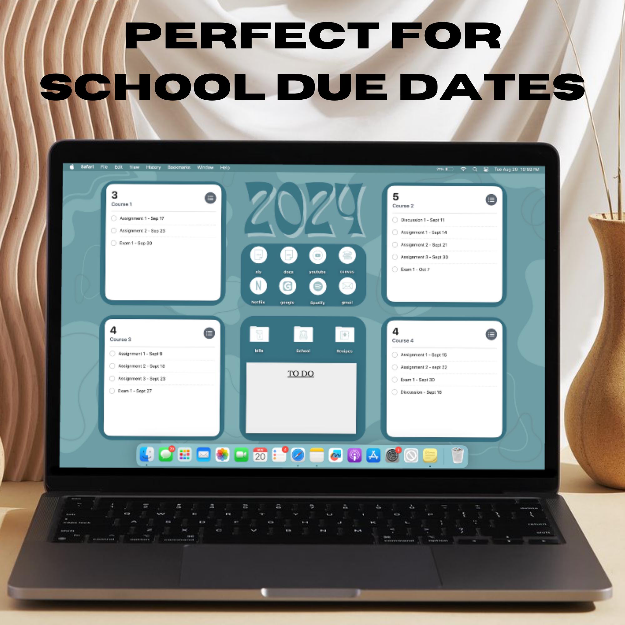 Aesthetic Blue Abstract MacBook Wallpaper for Student MacBook ...