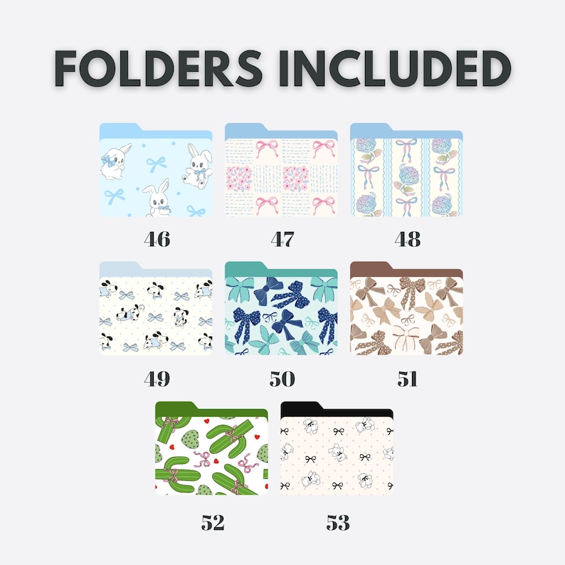 Coquette Desktop Folder Icons for Mac | Pink MacBook Folder Icon Set ...