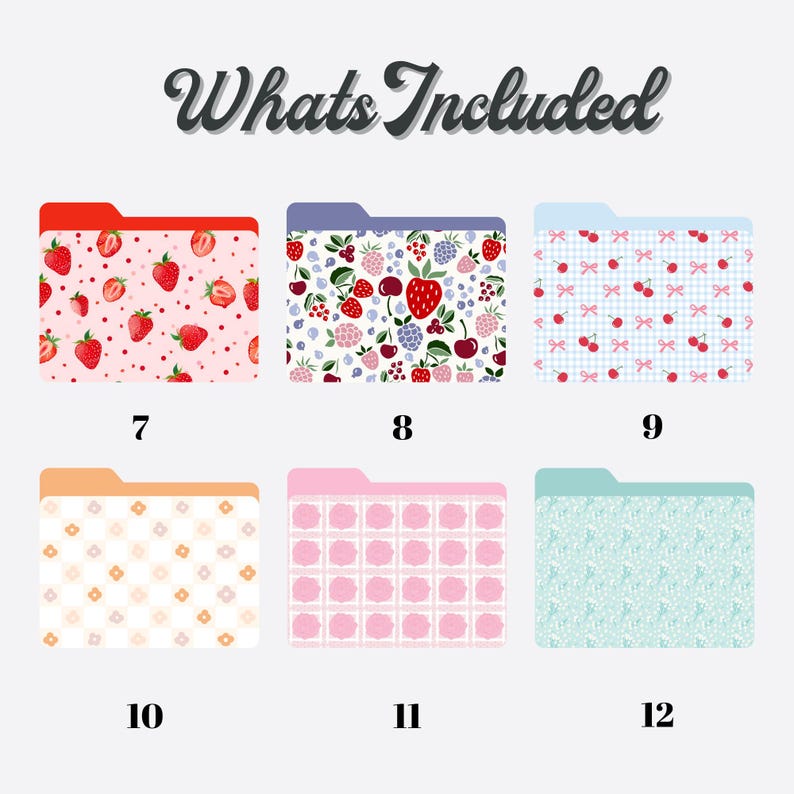 Summer Desktop Folder Icons for Mac | Floral MacBook Folder Icon Set ...