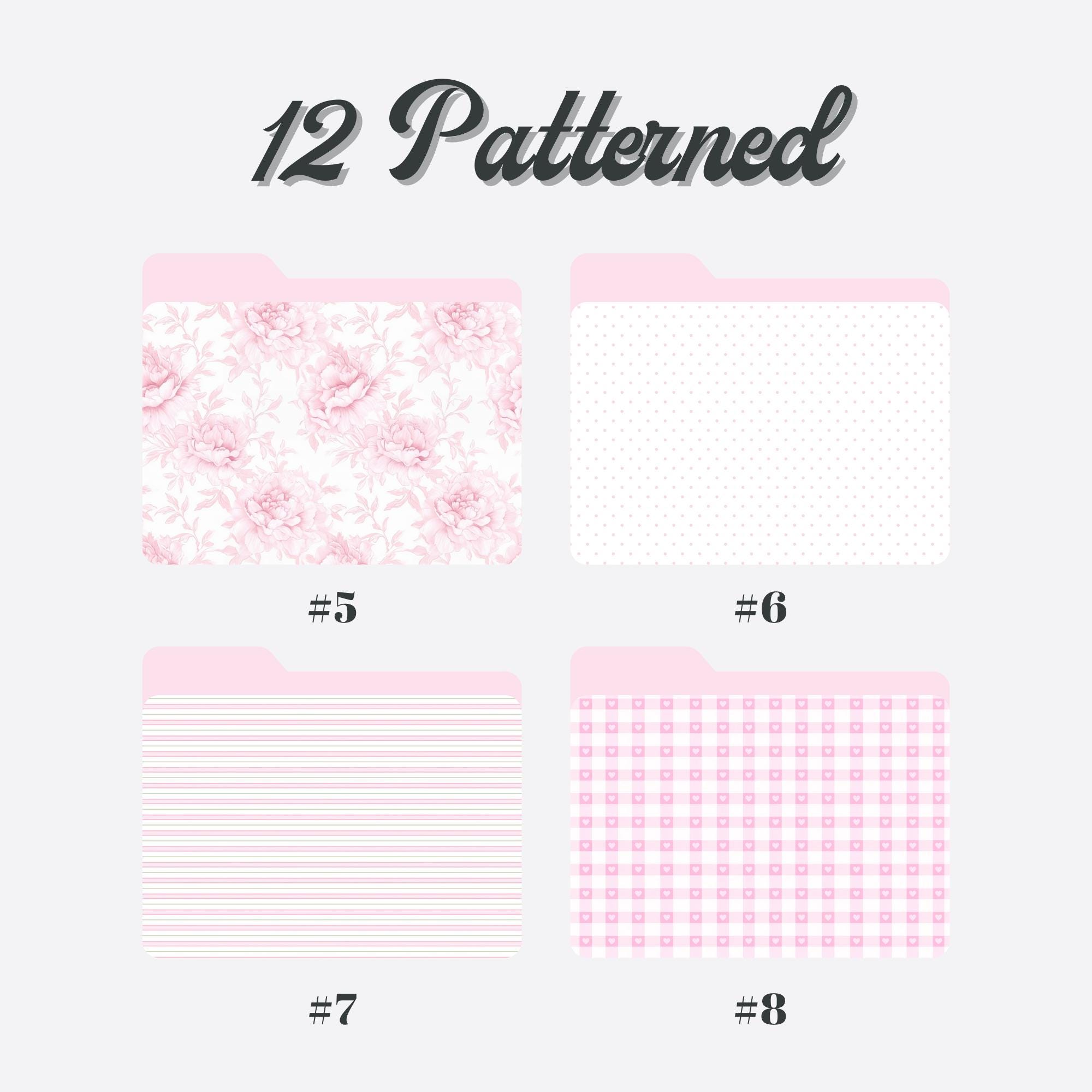 Light Pink Desktop Folder Icons for Mac | Pink MacBook Folder Icon Set ...