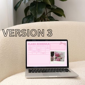 College Student Desktop Organizer Canva Template & Icons | Pink ...