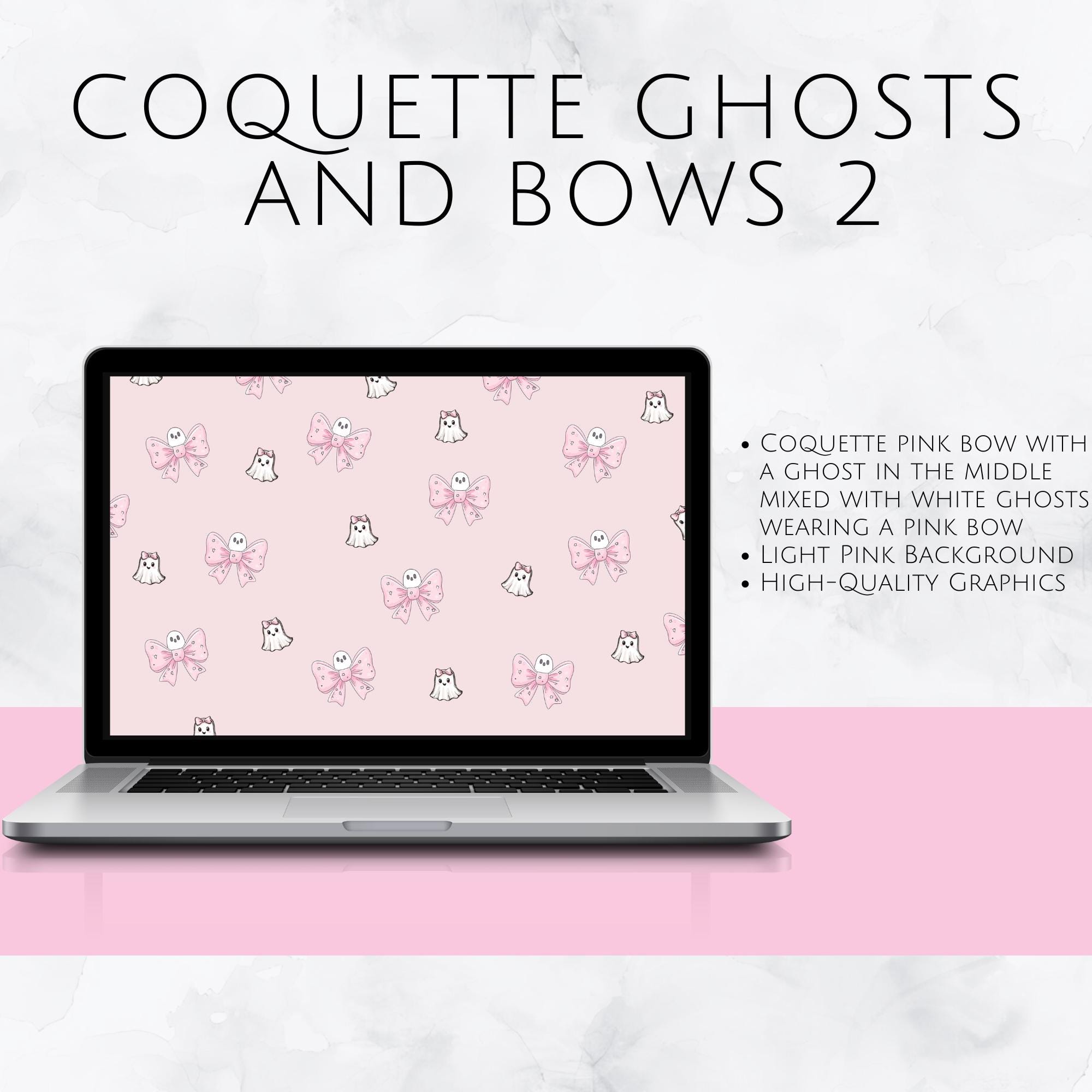 Cute Desktop Set - Pink Coquette Halloween Desktop Wallpaper for ...