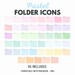 Soft Pastel Desktop Folder Icons for Mac Png | Colourful Desktop Folder ...