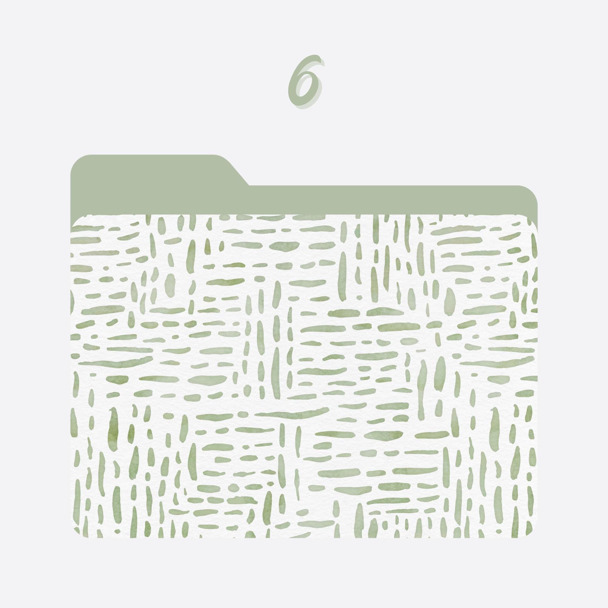 Sage Green Desktop Folder Icons for MacBook | Abstract Boho MacBook ...