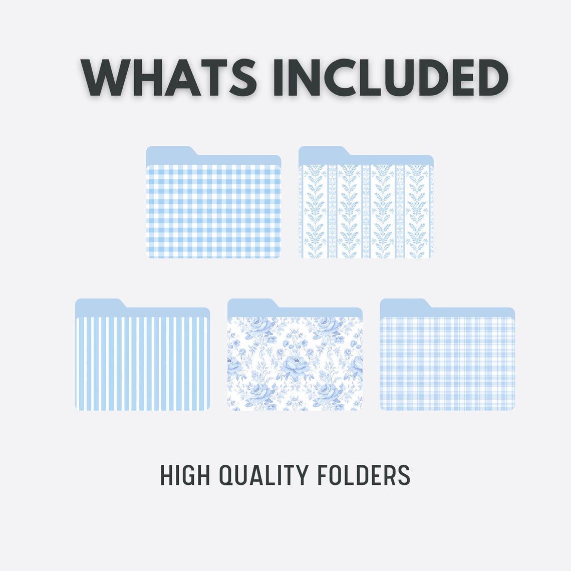 Baby Blue Desktop Folder Icons for MacBook | Aesthetic Blue MacBook ...