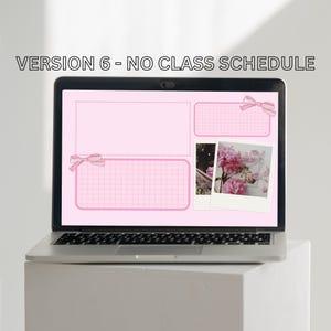 College Student Desktop Organizer Canva Template & Icons | Pink ...