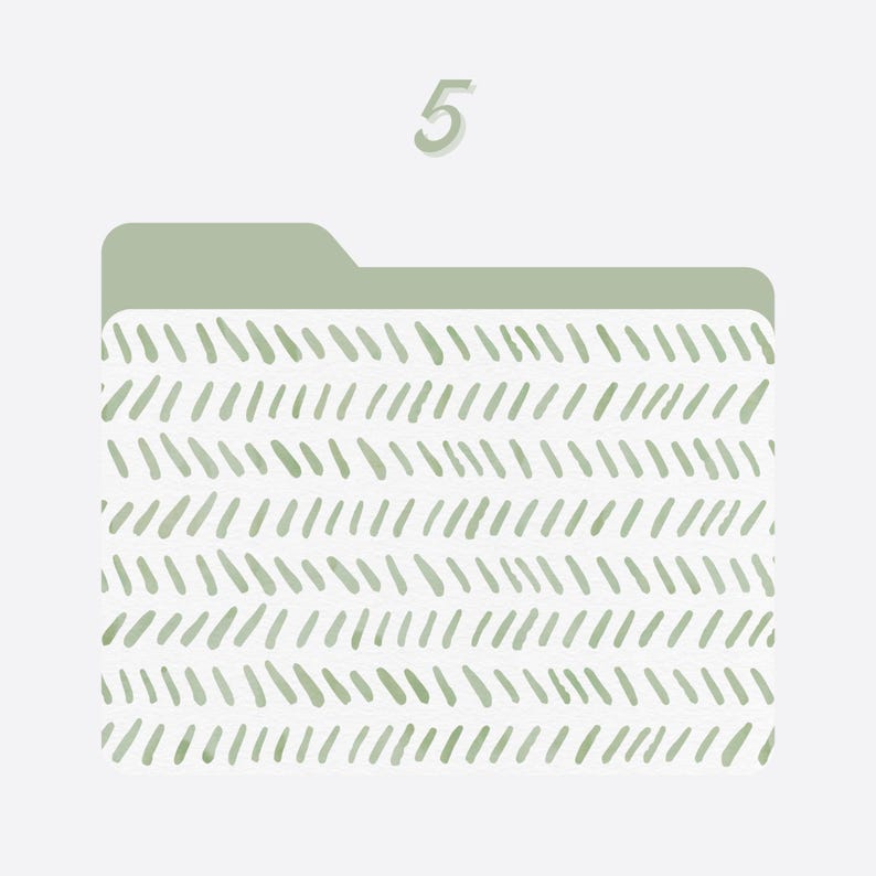 Sage Green Desktop Folder Icons for MacBook | Abstract Boho MacBook ...