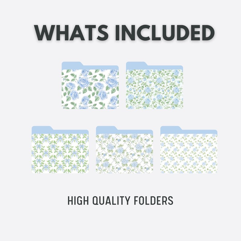 Baby Blue Desktop Folder Icons for MacBook | Aesthetic Blue MacBook ...