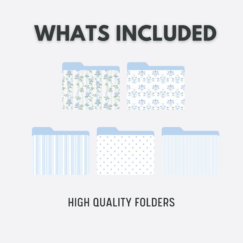 Baby Blue Desktop Folder Icons for MacBook | Aesthetic Blue MacBook ...