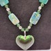 Green Heart Necklace, - Etsy