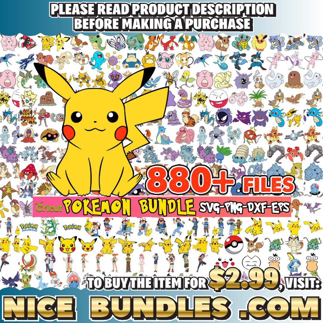 880 Pokemon Layered Bundle Files, Pokemon Bundle, Pokemon Clipart ...