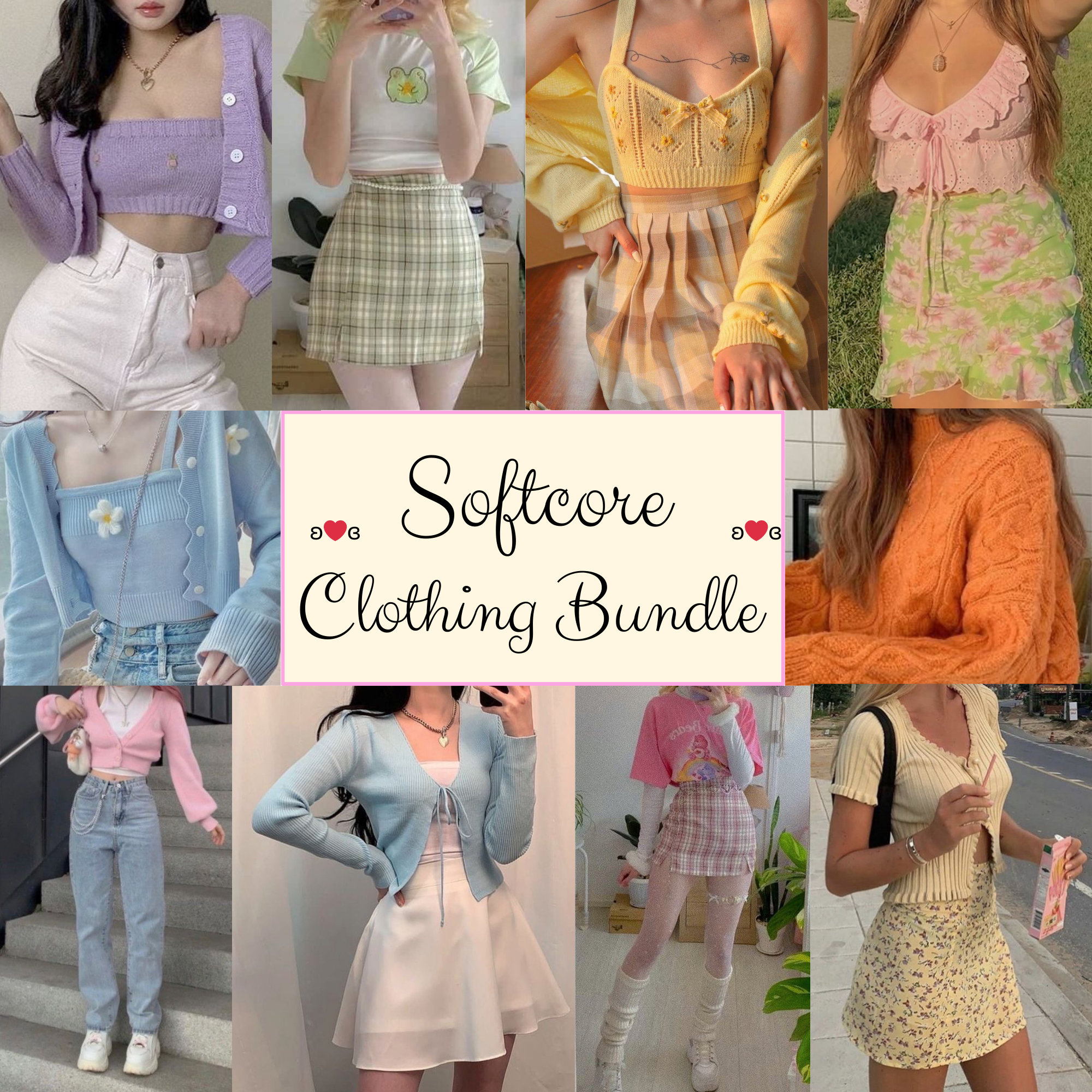 Softcore Style Bundle Aesthetic Clothing - Etsy