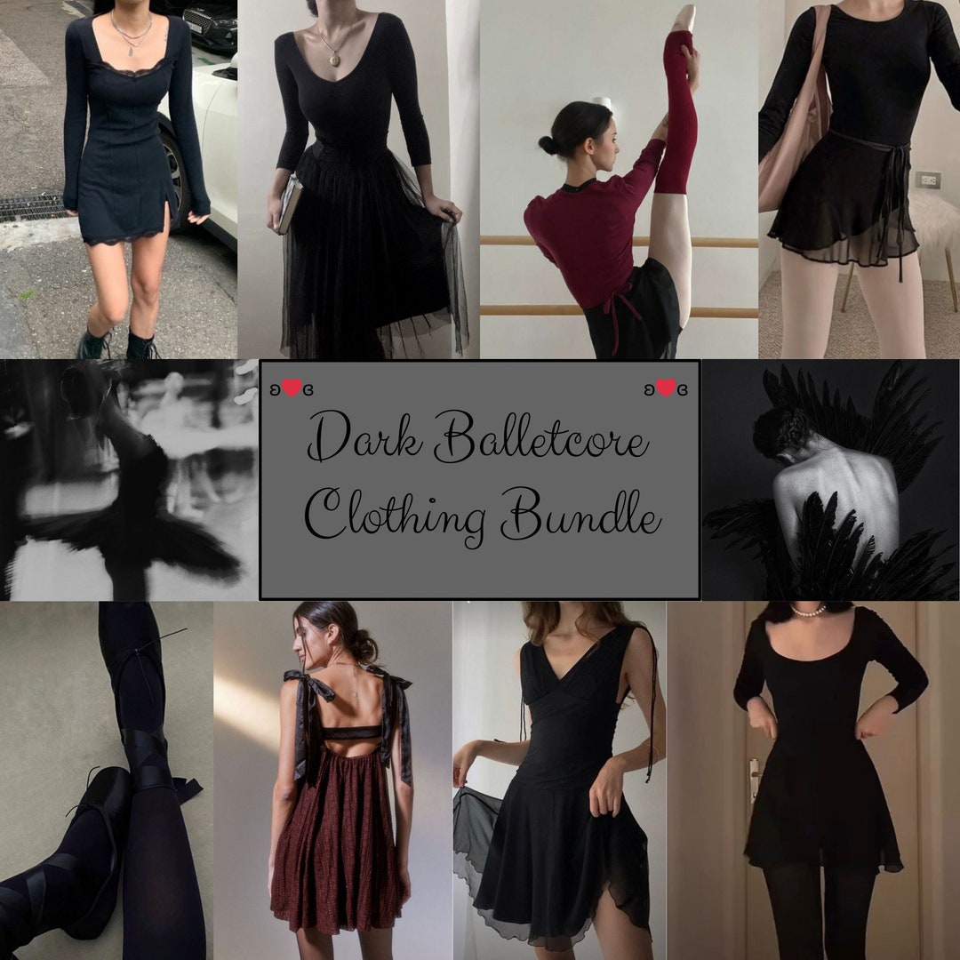 Dark Balletcore Style Bundle Aesthetic Clothing Style Box Personalized Clothes Clothing Bundle ...