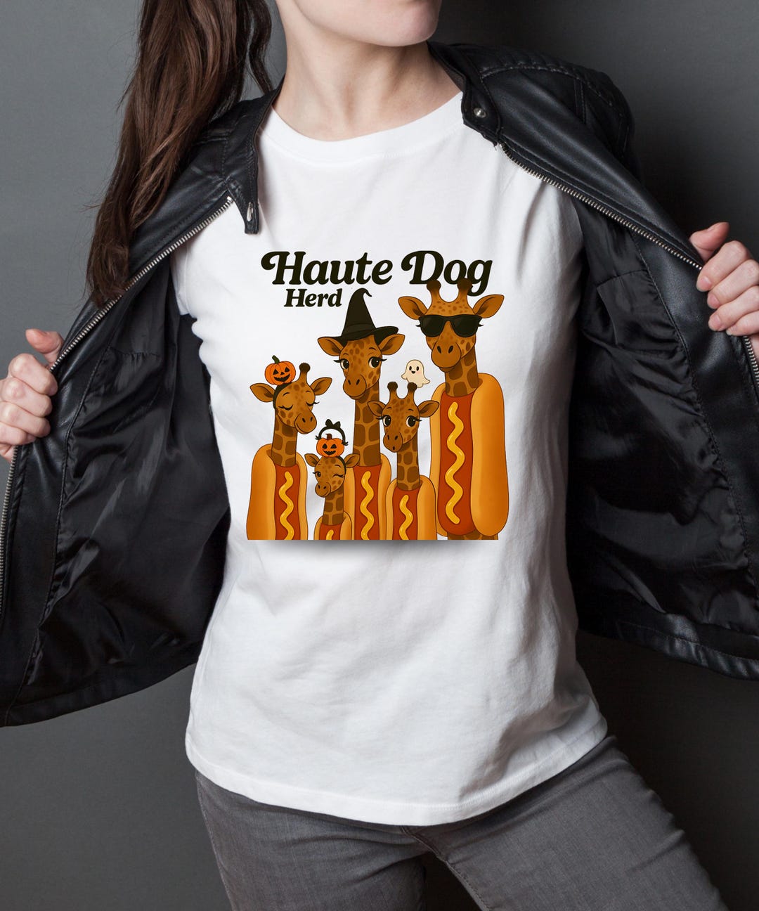 Giraffe Family PNG Haute Dog Herd Giraffe T_shirt Clipart Hot Dog ...