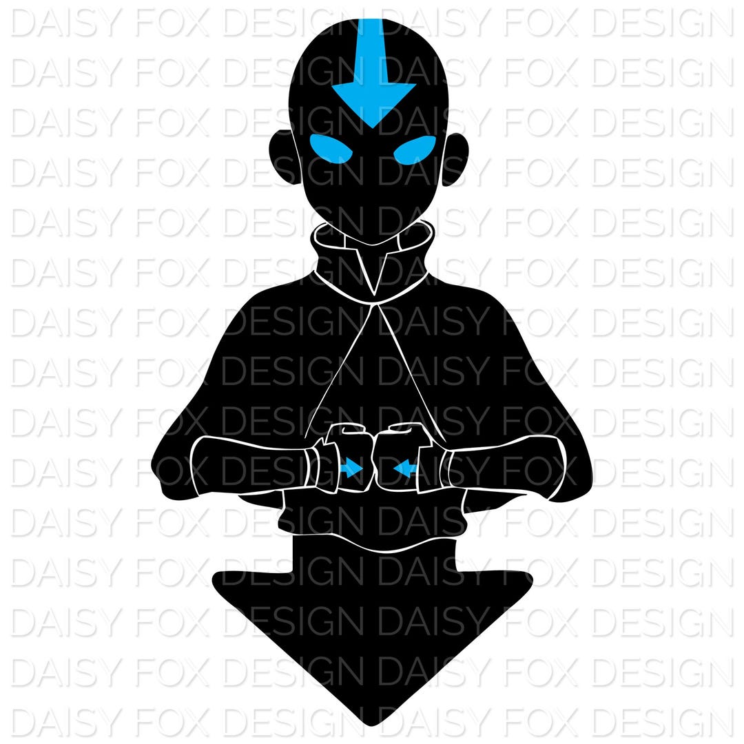 Airbender With Blue Arrow SVG: Cricut Cut File (digital Download) - Etsy