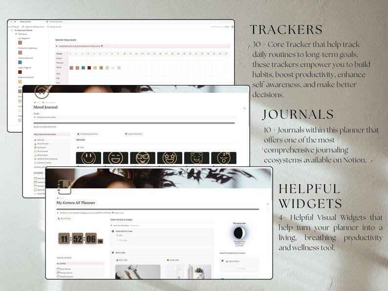 My Grown AF Planner | Notion Templates | 2025 Digital Notion Life ...