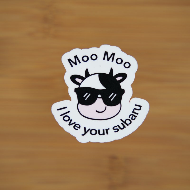 Moo Stickers - Etsy