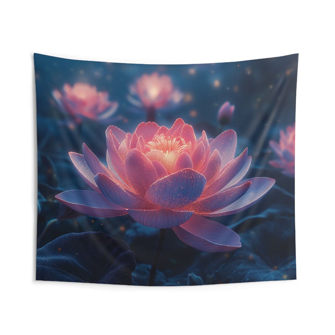Lotus Flower Indoor Wall Tapestries - Etsy