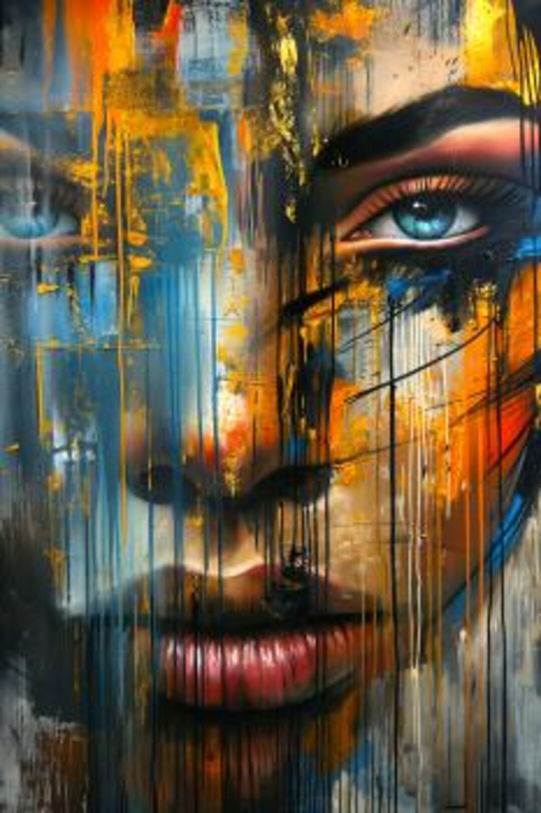 Melting Graffiti Girl, Wall Art, Wallpaper. Instant Digital Download ...