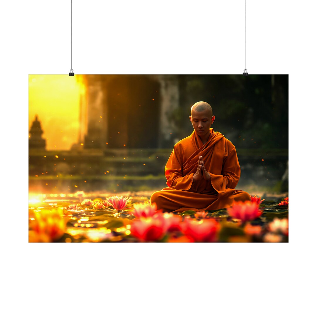 Temple Monk 1 Horizontal Posters - Etsy