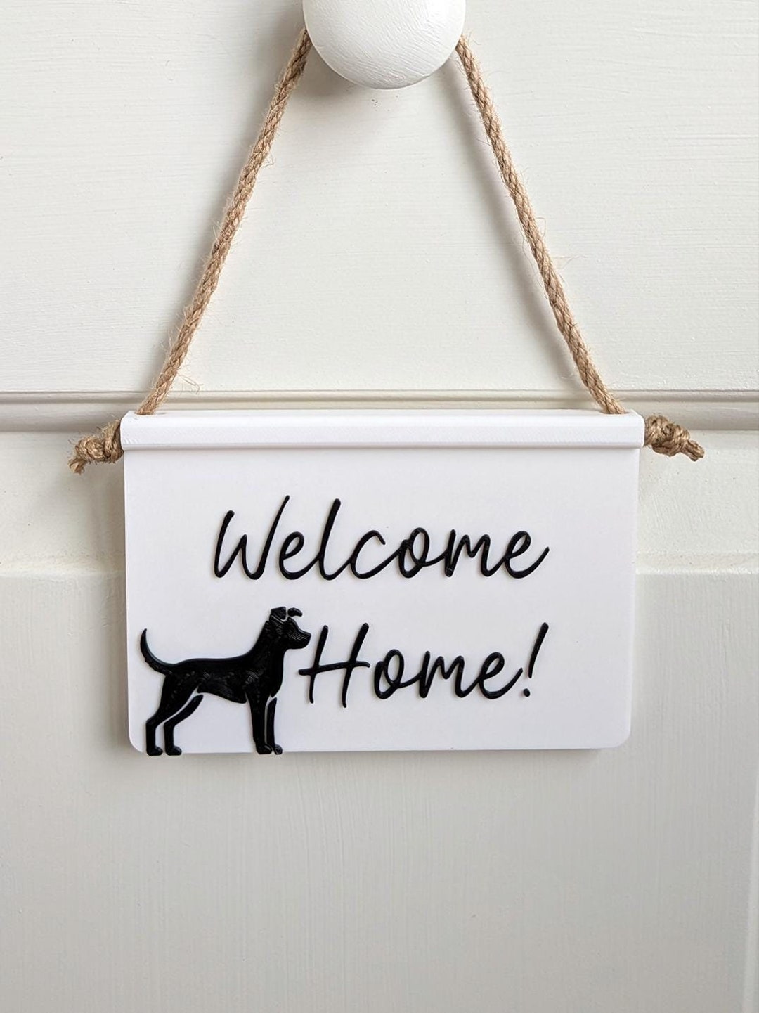 Dog Welcome Sign | Home Decor | Pet Lover Gift | Housewarming Present ...