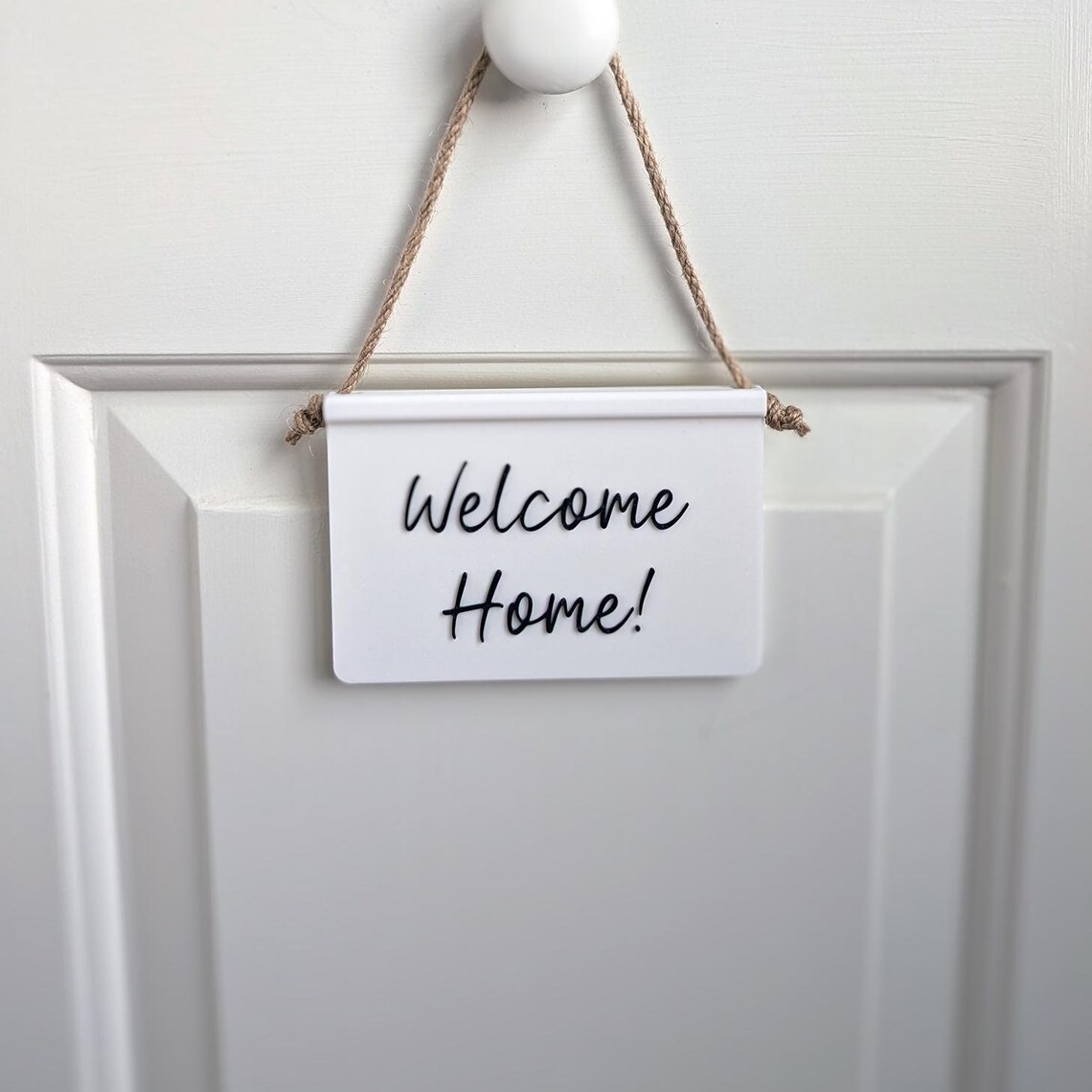 Modern Welcome Home Door Sign: 3D Printed Housewarming Decor - Etsy