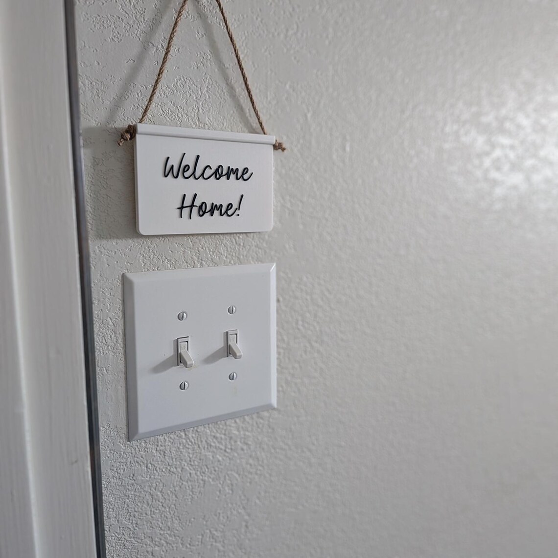 Modern Welcome Home Door Sign: 3D Printed Housewarming Decor - Etsy