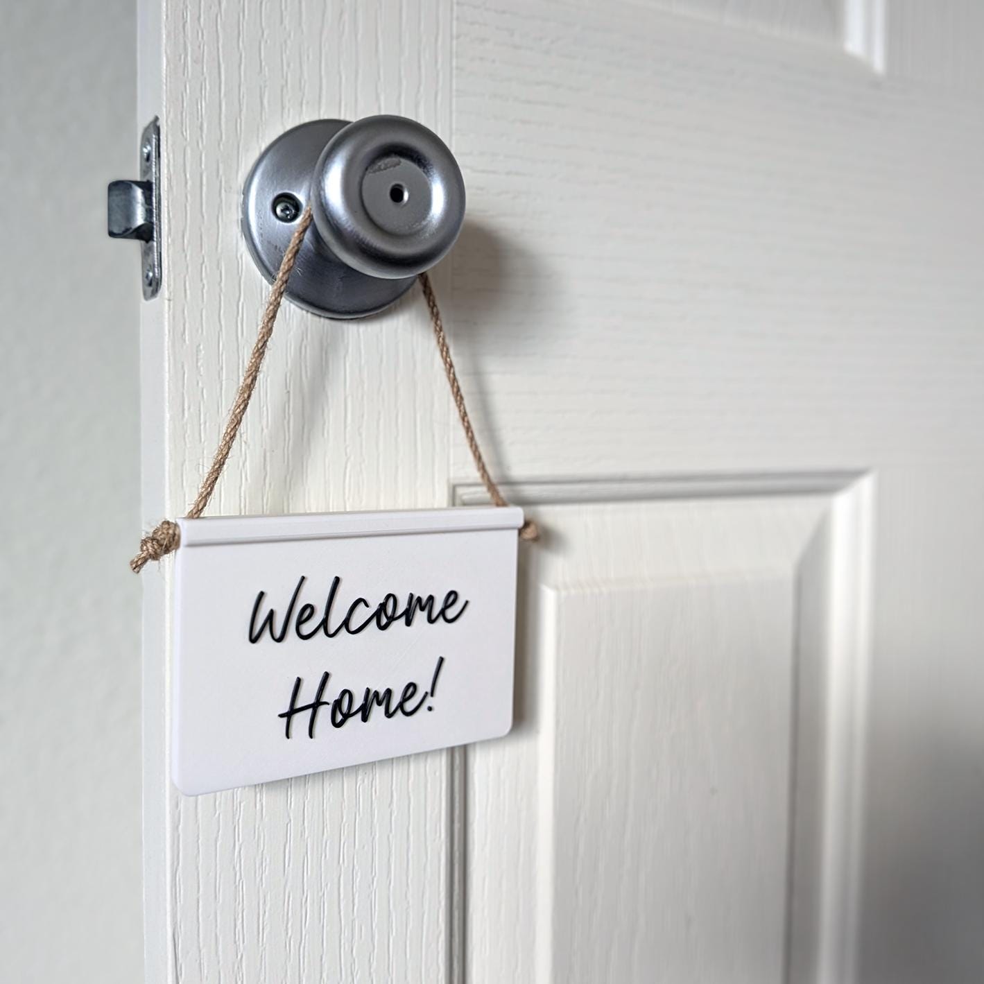 Modern Welcome Home Door Sign: 3D Printed Housewarming Decor - Etsy