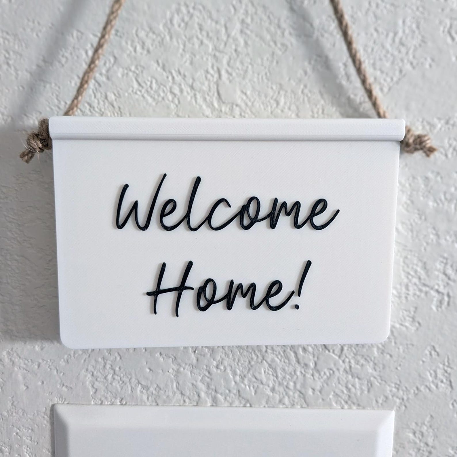 Modern Welcome Home Door Sign: 3D Printed Housewarming Decor - Etsy