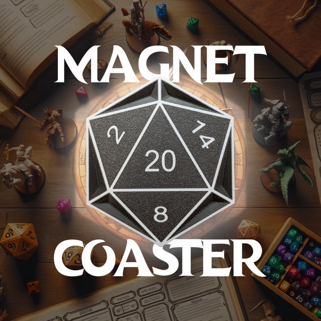 Dnd D20 Coaster & Magnet Unique 3D Printed TTRPG Decor - Etsy