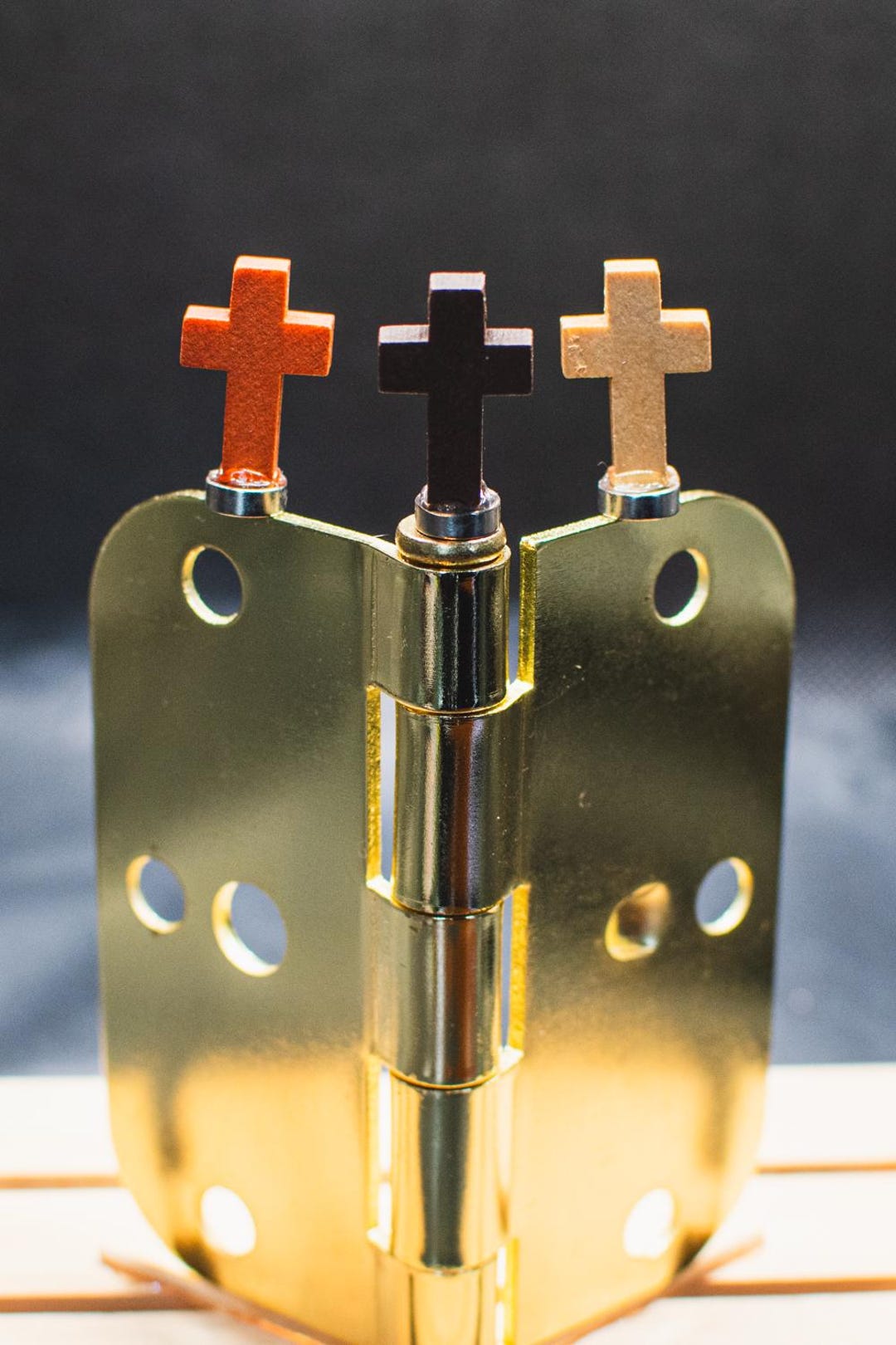 Wooden Cross Magnetic Hinge Head Topper - Etsy
