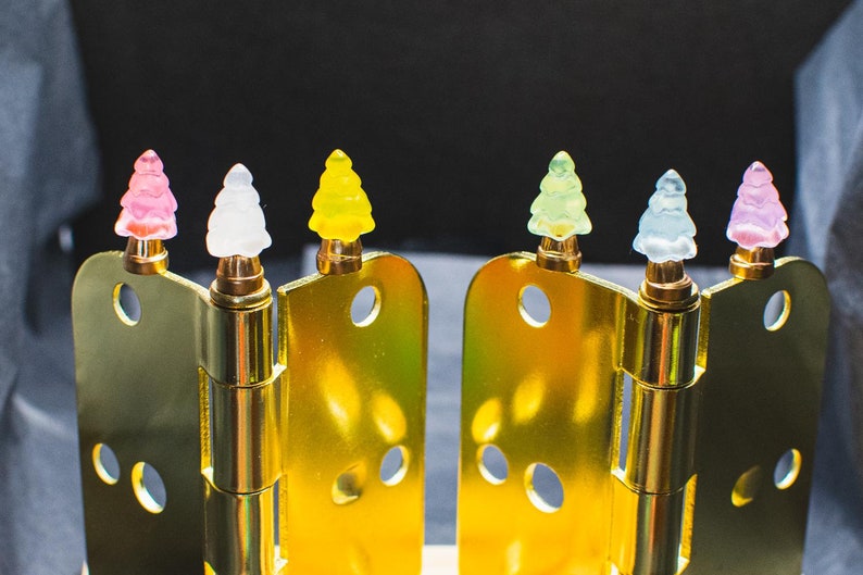 Mini Christmas Tree Hinge Head (glow in the Dark Option) - Etsy