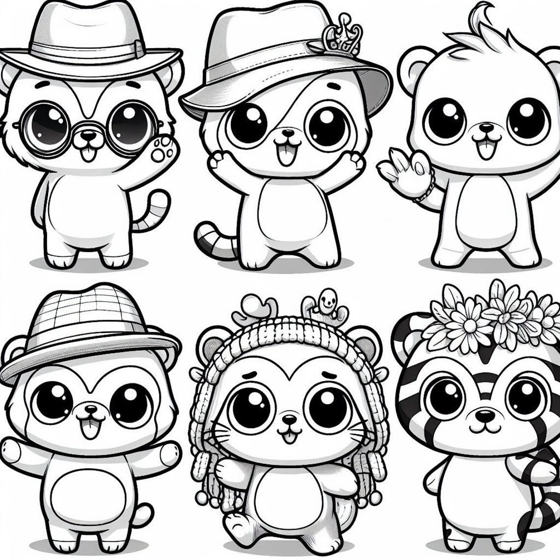 Cute Cuddly Coloring Pages - Etsy