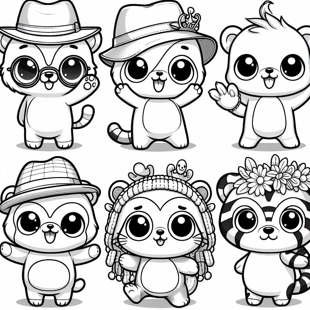 Cute Cuddly Coloring Pages - Etsy