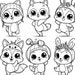 Cute Cuddly Coloring Pages - Etsy