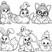 Cute Cuddly Coloring Pages - Etsy