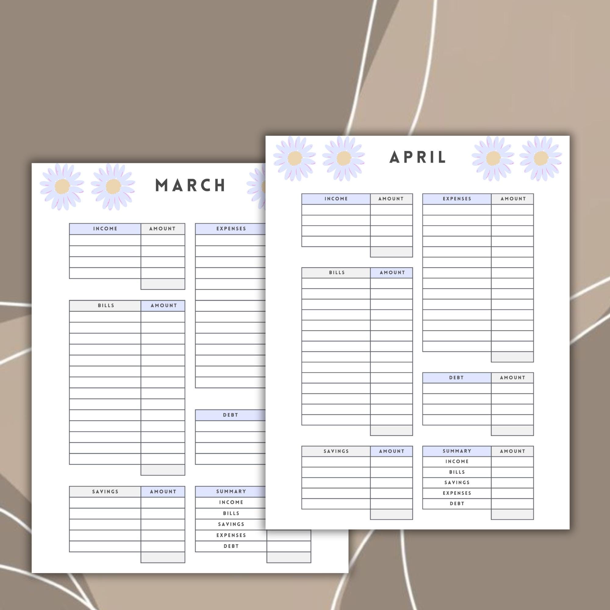 Printable Paycheck Budget Tracker, Budget Planner & Organizer for ...