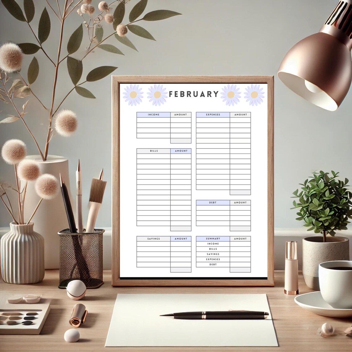 Printable Paycheck Budget Tracker, Budget Planner & Organizer for ...